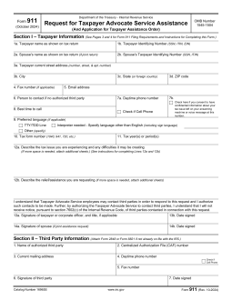 Free IRS Form 911 - PDF – eForms