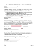 Free Self-Proving Affidavit for Living Trust - PDF | Word – eForms