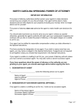 Free North Carolina Springing Power of Attorney Form - PDF | Word – eForms