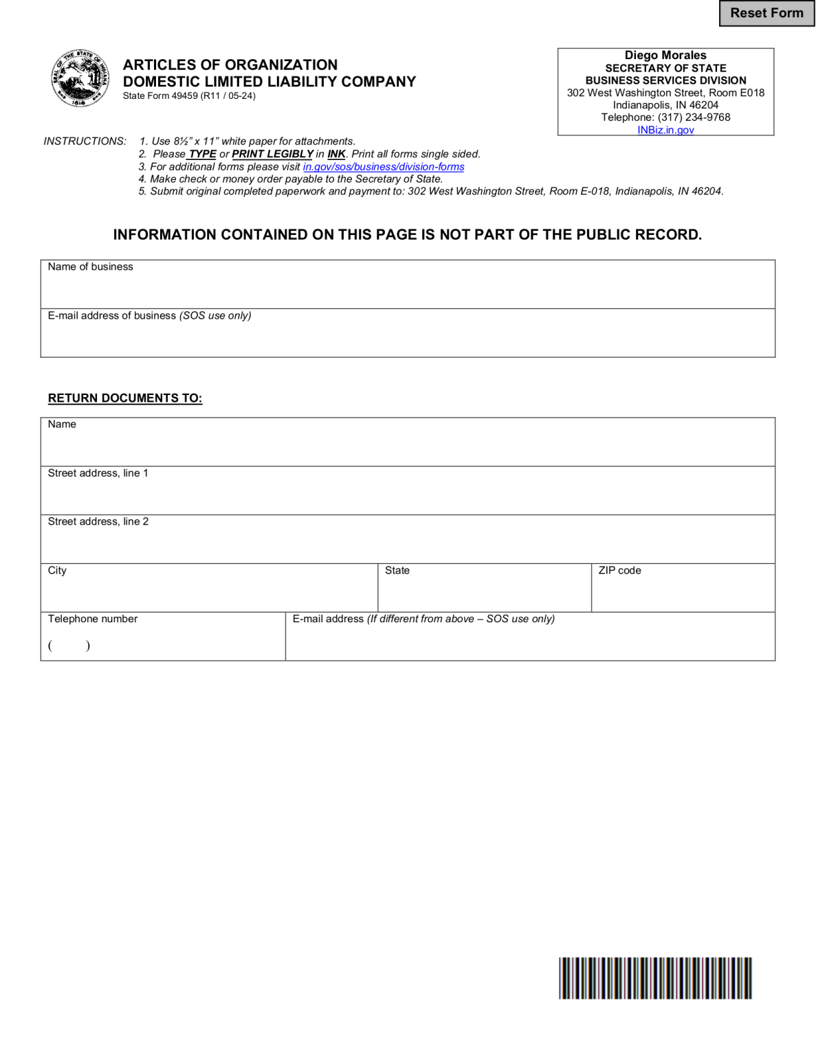 How to Form an LLC in Indiana – eForms