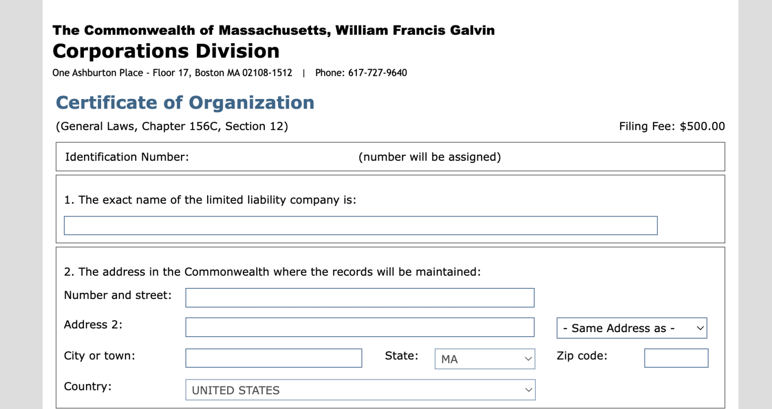 Free How to Form an LLC in Massachusetts - PDF – eForms