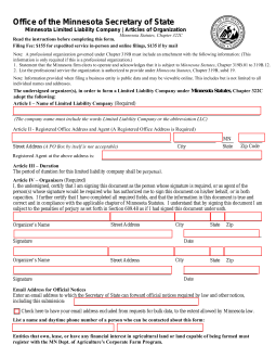 How to Form an LLC in Minnesota – eForms