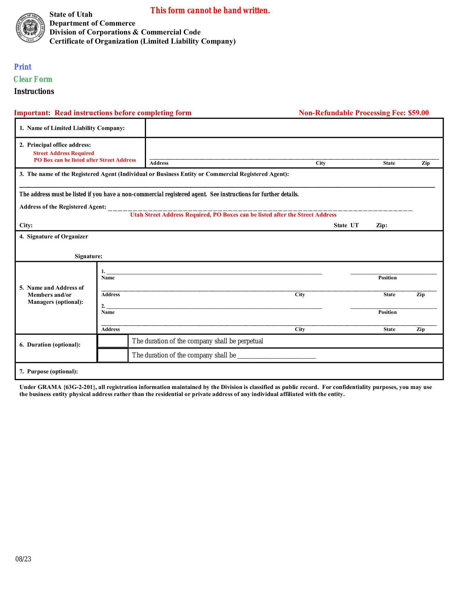 How to Form an LLC in Utah – eForms