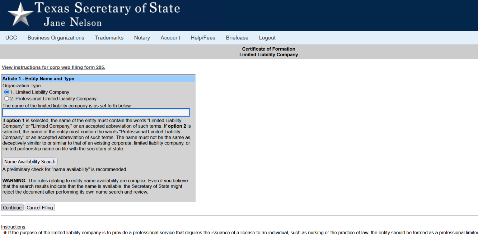 How to Form an LLC in Texas – eForms