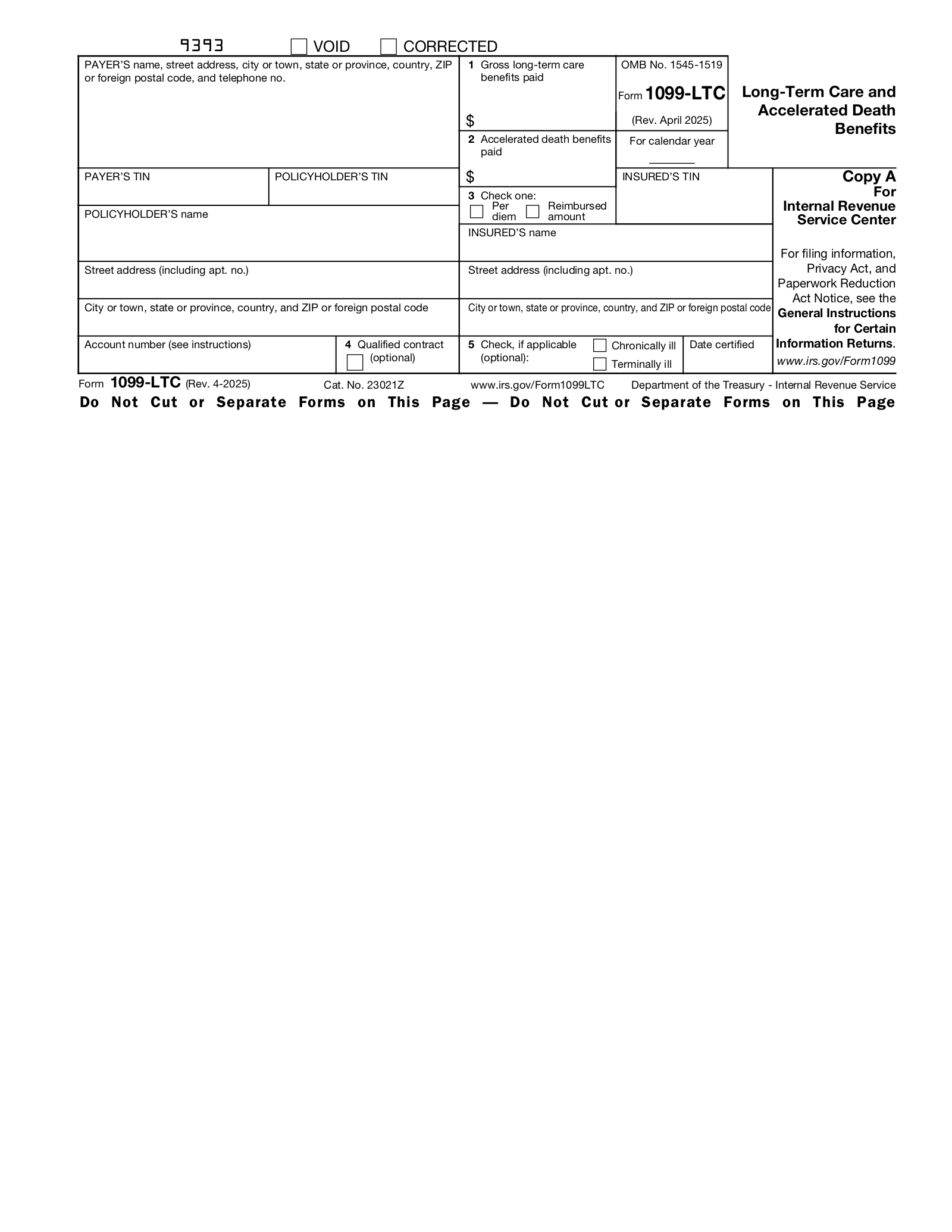 Free IRS Form 1099-LTC - PDF – eForms