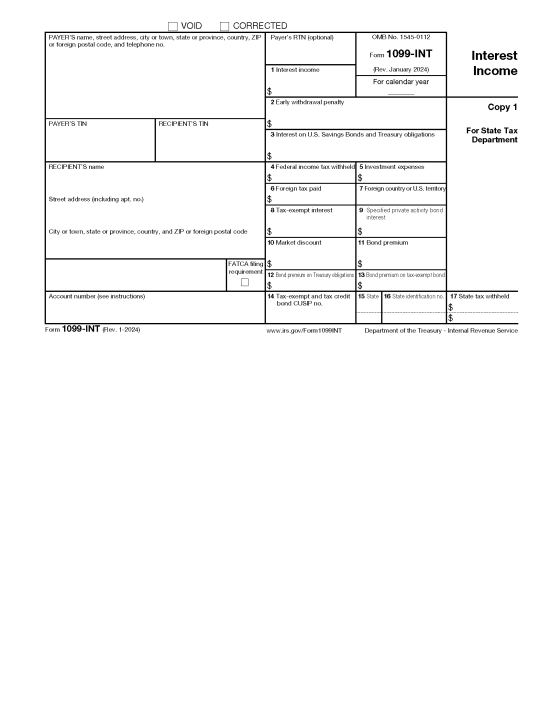 Free IRS Form 1099-INT - PDF – eForms
